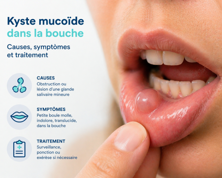 Kyste mucoïde dans la bouche : causes, symptômes et traitement